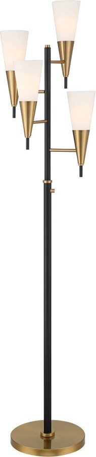 Possini Euro Design Quatro Mid Century Modern Tree Floor Lamp 71" Tall ...