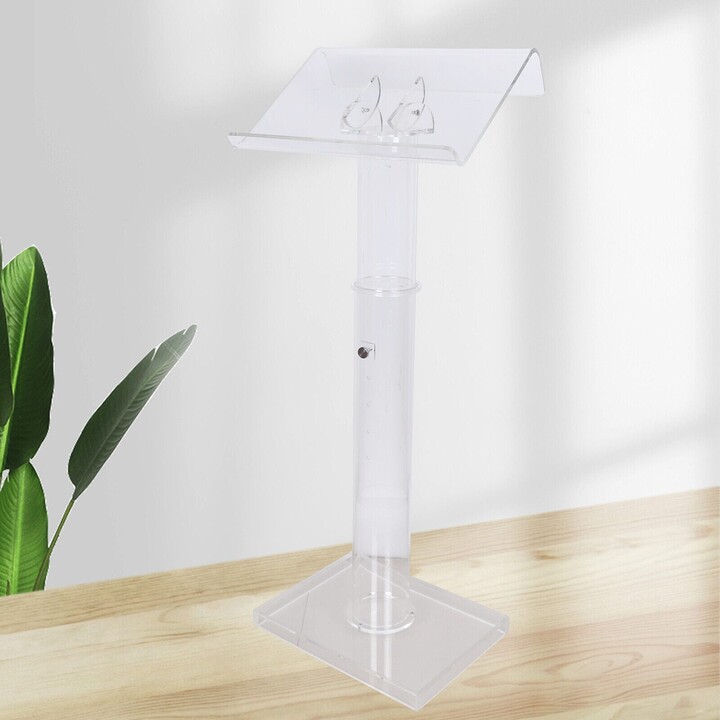 Clear Acrylic Podium Stand Height Adjustable Portable Lectern ...