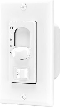 CARRO 3-Speed Slide AC Ceiling Fan Wall Switch, Light On/Off Rocker ...