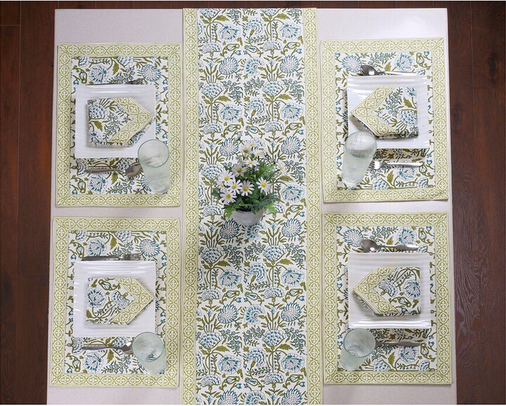 Tiramisu Block Print Table Linen Set - ShopStyle Napkins