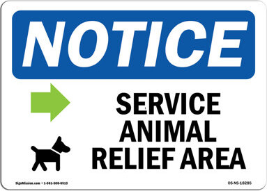 SignMission Service Animal Relief Area Right Sign - ShopStyle Desks