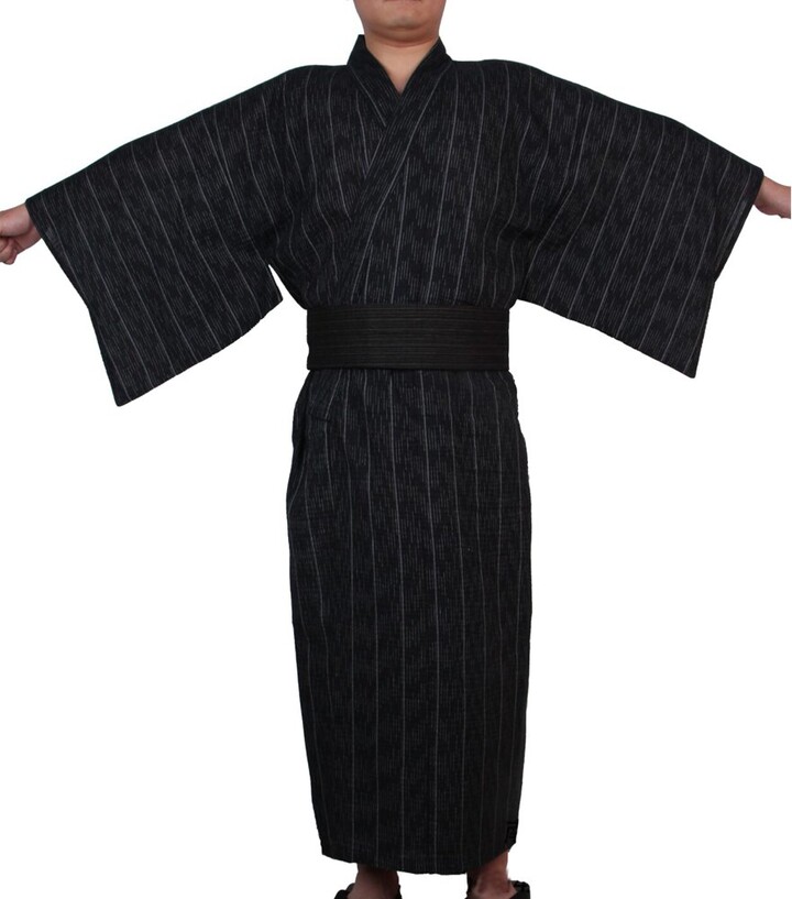 Fancy Pumpkin Jinbei Men's Yukata Kimono Japanese Robe Pajamas【A4/Size M】 - ShopStyle