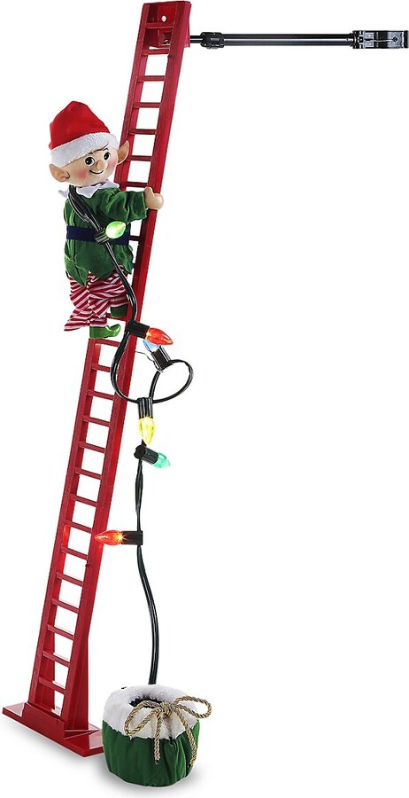 Mr. Christmas Animated Ladder-Climbing Elf Tree Accessory - ShopStyle