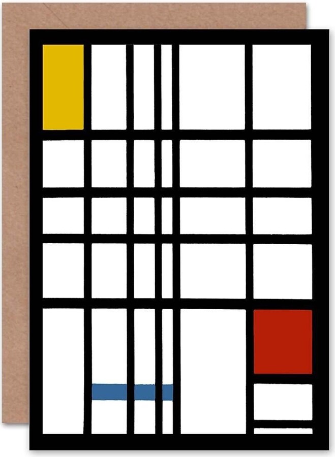 Artery8 Piet Mondrian Cubes Greetings Card - ShopStyle Artwork