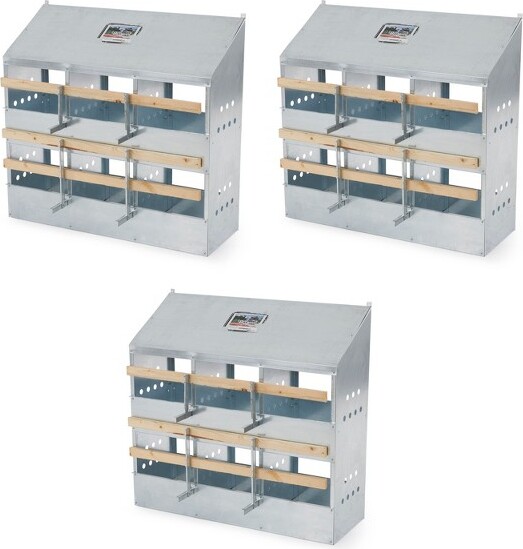 Brower 406B Galvanized Steel 6 Hole, 30 Bird Outdoor Poultry Nest ...