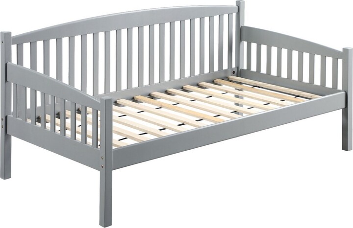 Benjara Twin Daybed with Mission Style and Sleek Block Legs, Gray ...