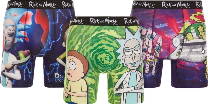 COCO BRANDS Mens Boxer Briefs - Rick and Morty Cotton Lined Crotch No ...