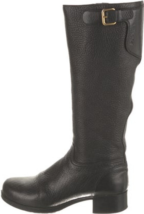 Prada Linea Rossa Leather Riding Boots - ShopStyle