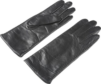 Ambesi Women's Fleece Lined Soft Nappa Leather Winter Gloves - black ...