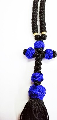Etsy Prayer Rope 100 Knots in Black & Blue Color For Hand Prayers ...
