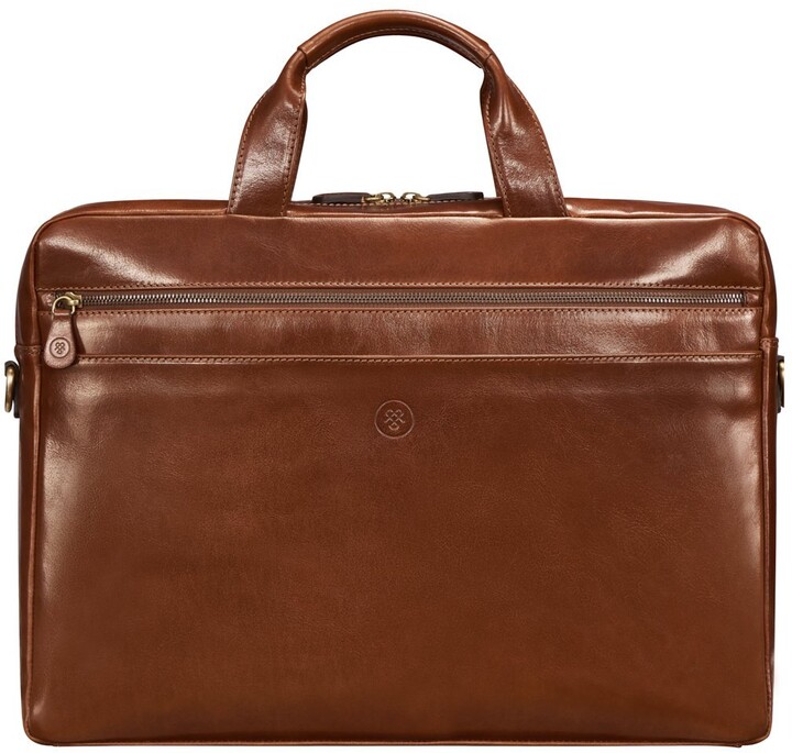 Maxwell Scott Bags Mens Quality Tan Brown Leather Laptop Bag With ...