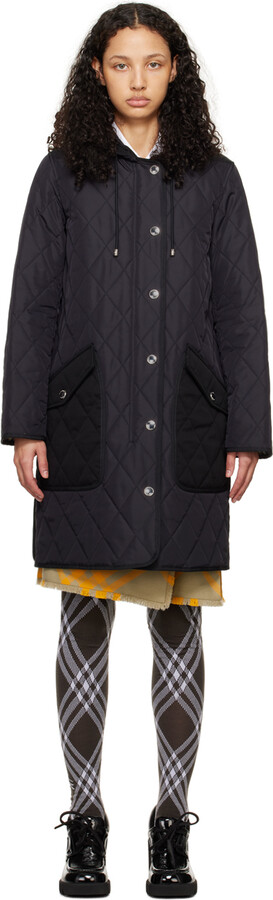 Burberry Black Quilted Thermoregulated Jacket - ShopStyle