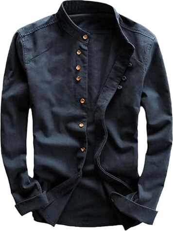 Aoleaky Japan Style Men's Linen Cotton Shirt-Harajuku Style - ShopStyle ...