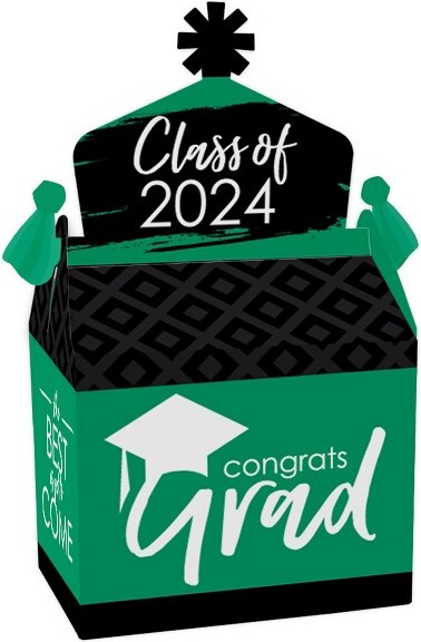 Big Dot of Happiness Green Grad - Best is Yet to Come - Treat Box Party ...