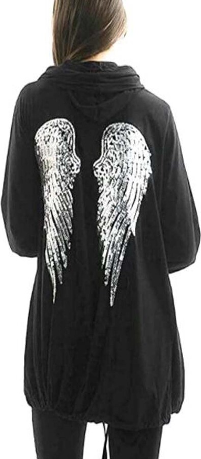 KK TRADERS (MCR) LTD Women's Ladies Free Soul Sequin Angel Wings ...