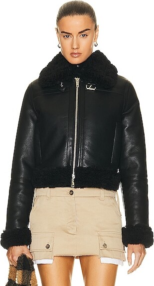 Stand Studio Lorelle Faux Shearling Jacket in Black - ShopStyle