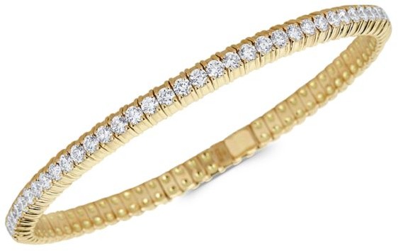 Zydo Stretch 18K Yellow Gold & Diamond Bracelet - ShopStyle