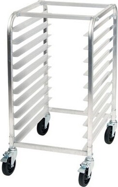 Winco Pan Rack with Brakes, 10-Tier End-Load Sheet, Aluminum, 3 ...