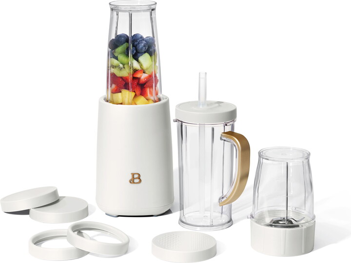 Beautiful Personal Blender Set with 12 Pieces, 240 W, White Icing by ...