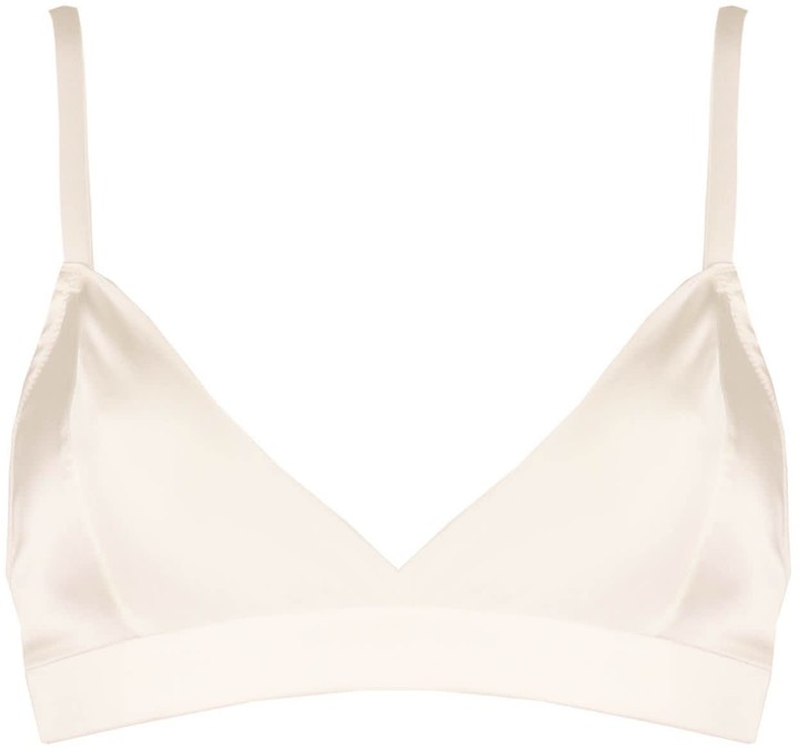 Studio Pia Petra Triangle Bralette Ivory - ShopStyle Bras