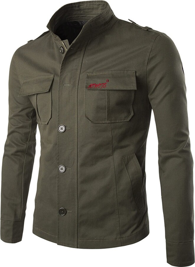 KRIADO Men's Stand-up Collar Jacket Fashion Lightweight Simple ...