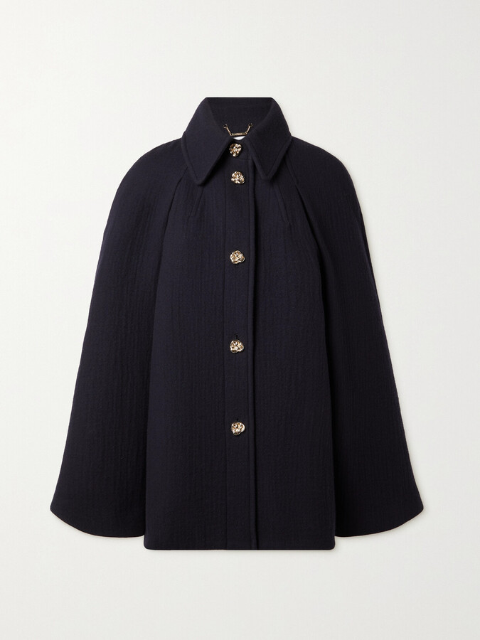 Chloé Cape-effect Wool Coat - Blue - ShopStyle Capes