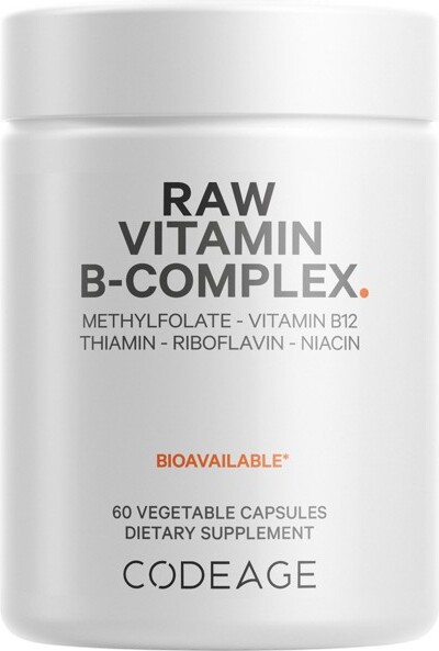 Codeage Raw Vitamin B-Complex, Essential B Vitamins, Probiotics, Enzymes, Fruits & Vegetables ...