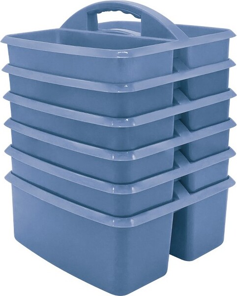 Teacher Created Resources® Slate Blue Plastic Storage Caddy, Pack of 6 ...