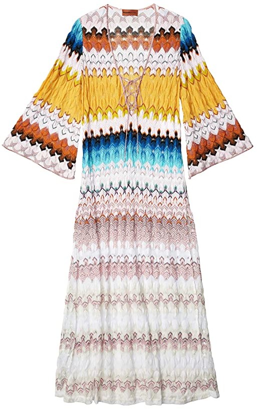 Missoni Mare Long Cover-Up Dress w/ Side Slits (Multi) Women's Swimwear ...