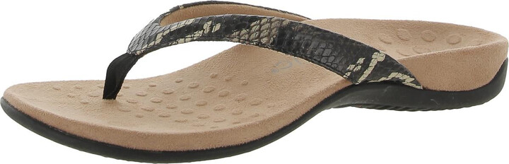 Vionic Dillon Boa Womens Leather Thong Slide Sandals - ShopStyle