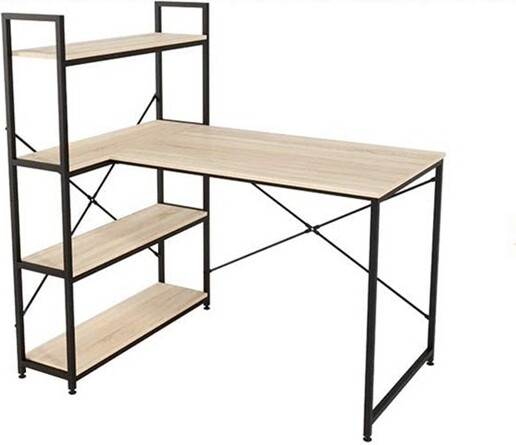 Nost & Host L Shaped Contemporary Home Office 46 Inch Nature Wood ...