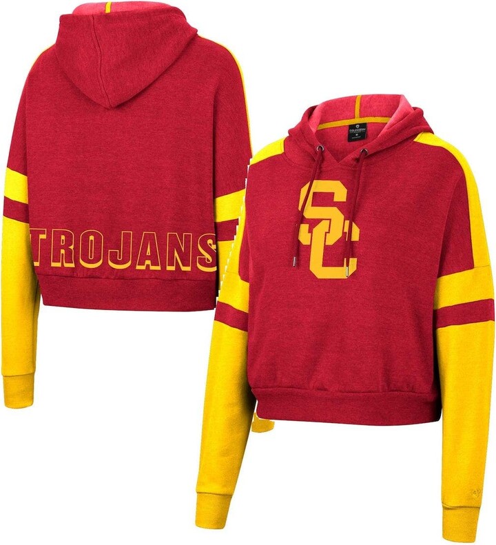 Colosseum Women's Cardinal USC Trojans Throwback Stripe Arch Logo ...