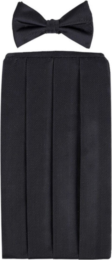 David Wej Men's Wickliffe Bowtie & Cummerbund Set – Black - ShopStyle Ties