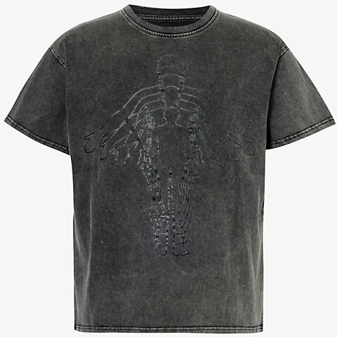 Who Decides War BY EV Bravado ens Vintage Grey Transition Graphic-print Cotton-jersey T-shirt ...