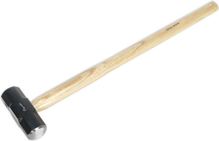 Loops 7lb Hardened Sledge Hammer - Hickory Wooden Shaft - Drop Forged ...