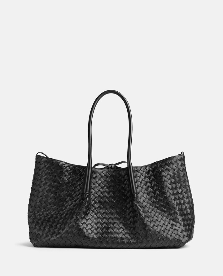 Bottega Veneta Pinacoteca Large Black And Brown Tote Bag - - ShopStyle