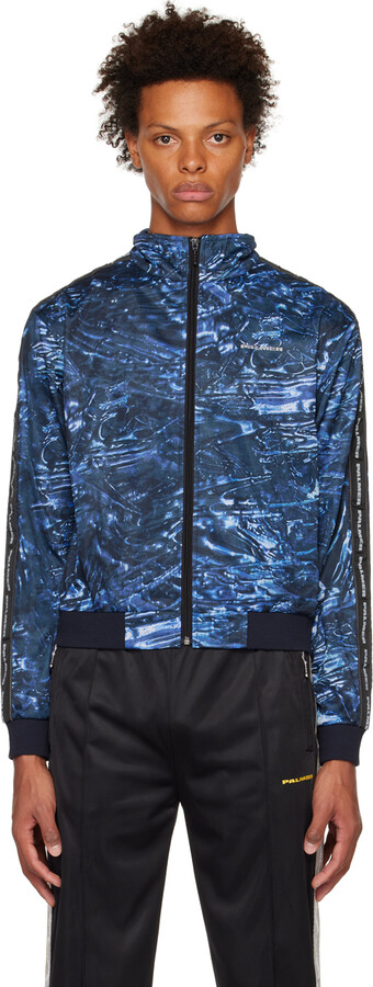 PALMER Blue Printed Jacket - ShopStyle