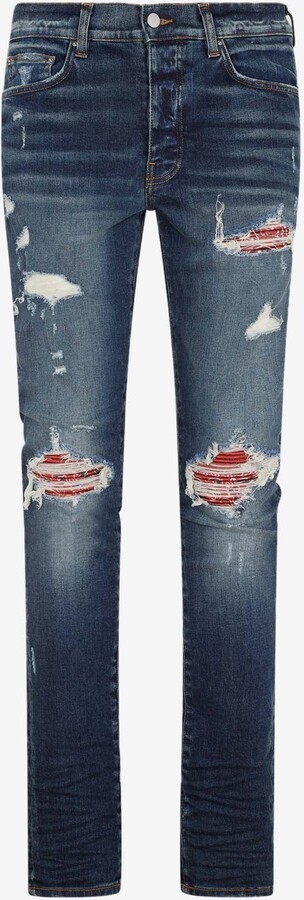 Amiri Bandana Mx1 Skinny Ripped Jeans - ShopStyle