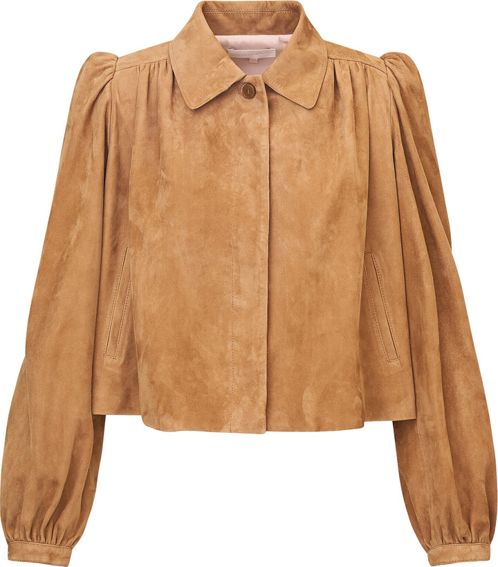 LoveShackFancy Eris Suede Jacket - ShopStyle