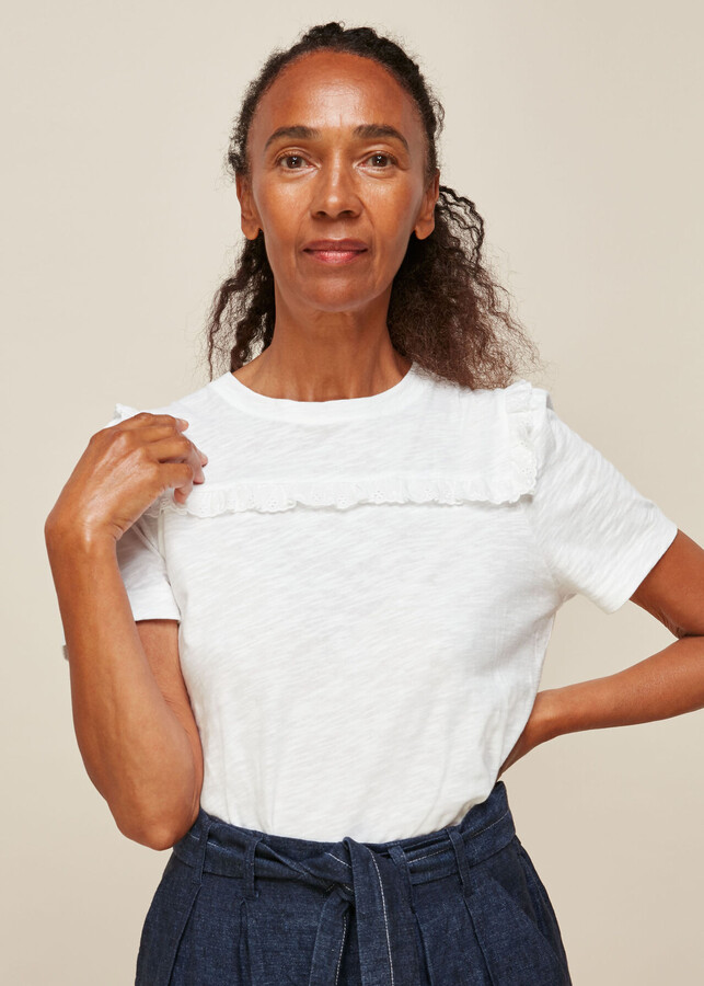 Broderie Insert T-Shirt - ShopStyle