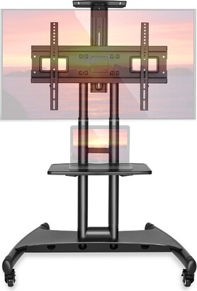 Mount Factory Rolling TV Cart Mobile TV Stand for 40-65 inch Flat ...