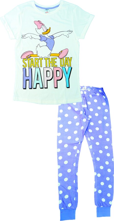 TDP Textiles Disney Daisy Duck “Start The Day” Ladies Pyjama Set ...