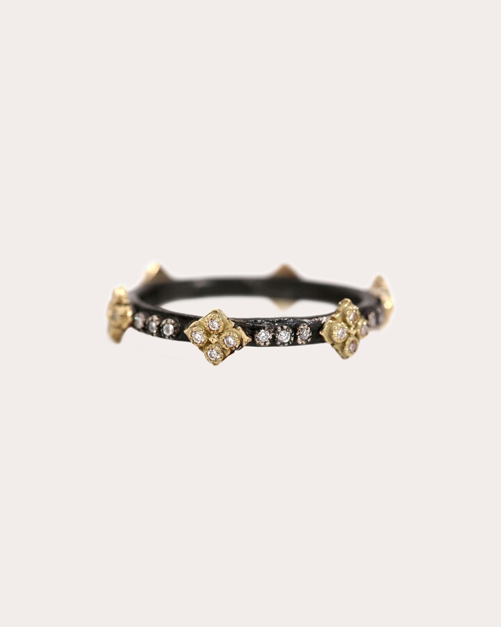 Armenta 18K Gold Blackened Sterling Silver and Diamond Crivelli Ring ...