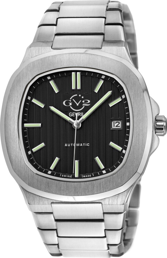 GV2 Automatic Potente Black Dial Stainless Steel Bracelet Swiss ...