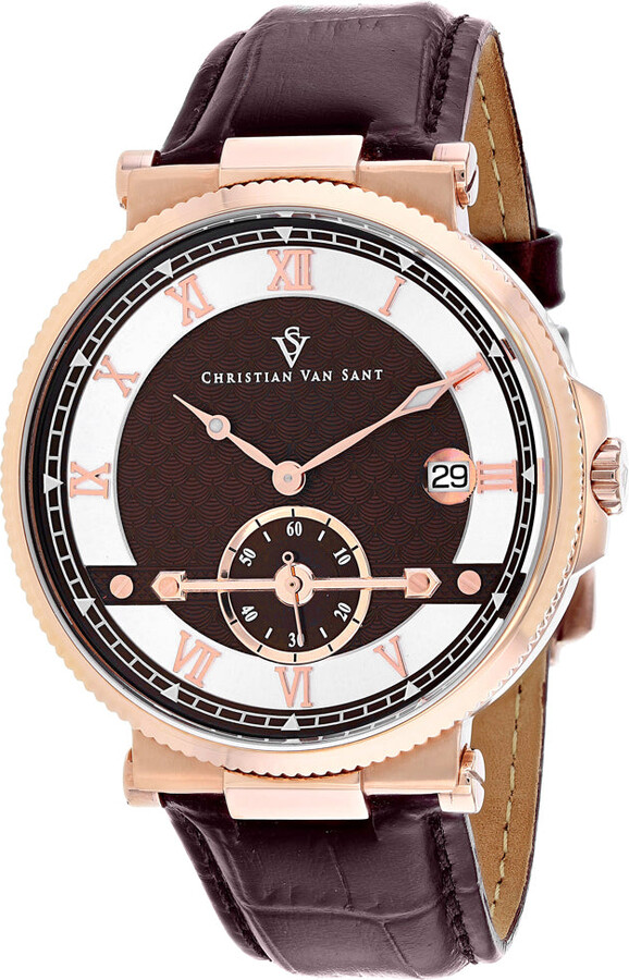 Christian Van Sant Men's Brown dial Watch - ShopStyle