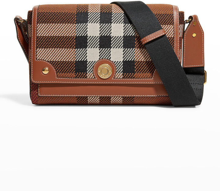 Burberry Note Check Medium Crossbody Bag - ShopStyle