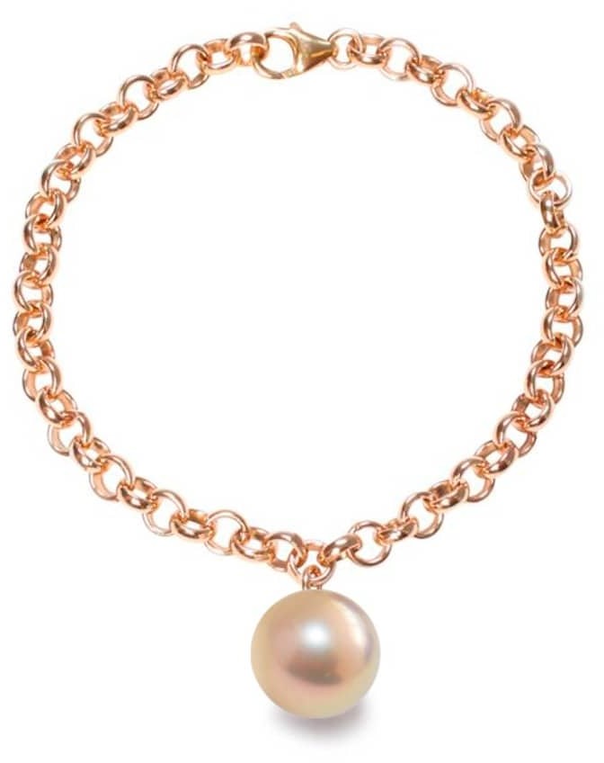 Ora Pearls Magna Gold Chain Bracelet XXL Pinky Gold Pearl - ShopStyle