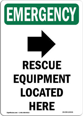 SignMission Rescue Equipment Located Here Sign - ShopStyle Desks