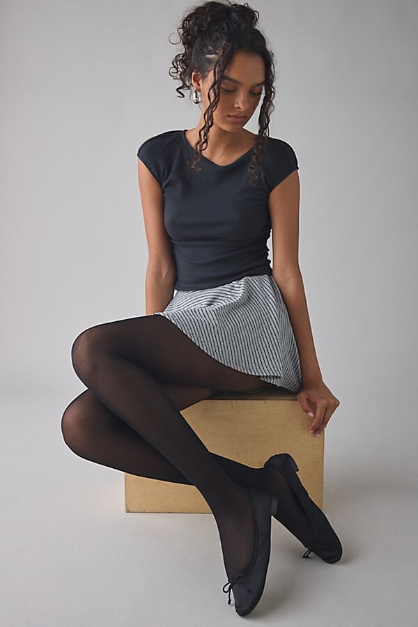 Urban Outfitters Classic 30 Denier Sheer Tights in Black - ShopStyle Hosiery