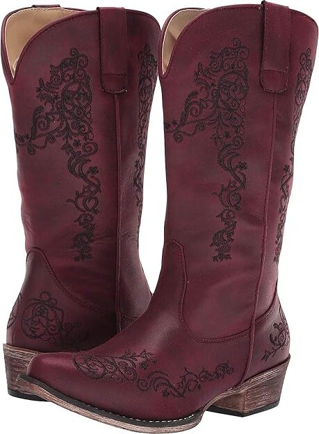 Roper Judith (Vintage Red Faux Leather) Cowboy Boots - ShopStyle